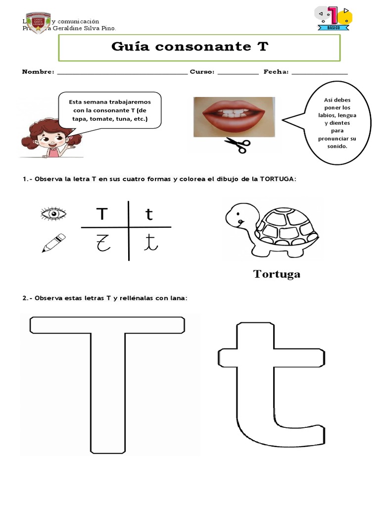 Guía Consonante T | PDF | Fonética | Lingüística