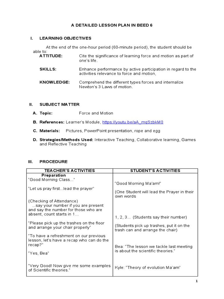 DLP (Sample) - Force & Motion | Download Free PDF | Force | Tension ...