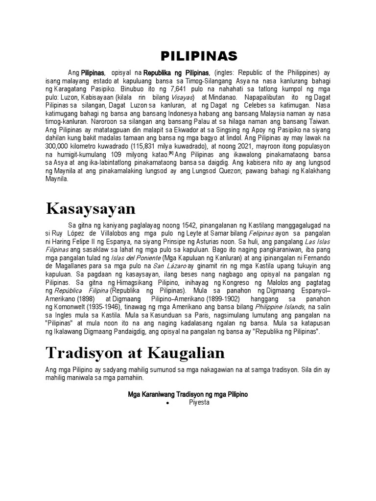 Kasaysayan: Pilipinas | PDF