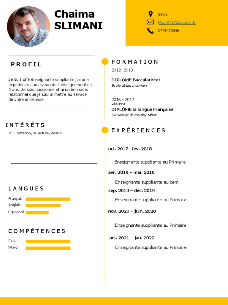 Chaima Slimani: Profil | PDF