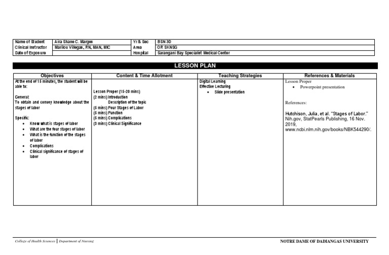 5-Lesson-Plan-Format Sarmed | PDF | Career & Growth