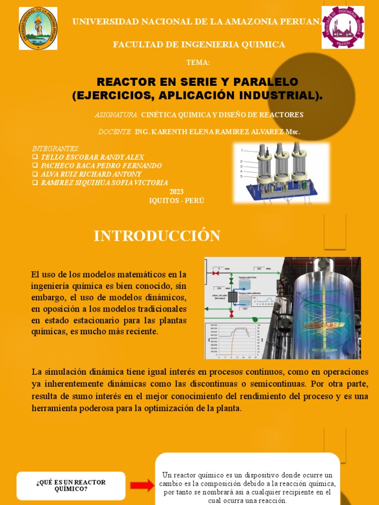 Reactores en Serie y en Paralelo | PDF | Reactor Quimico | Química