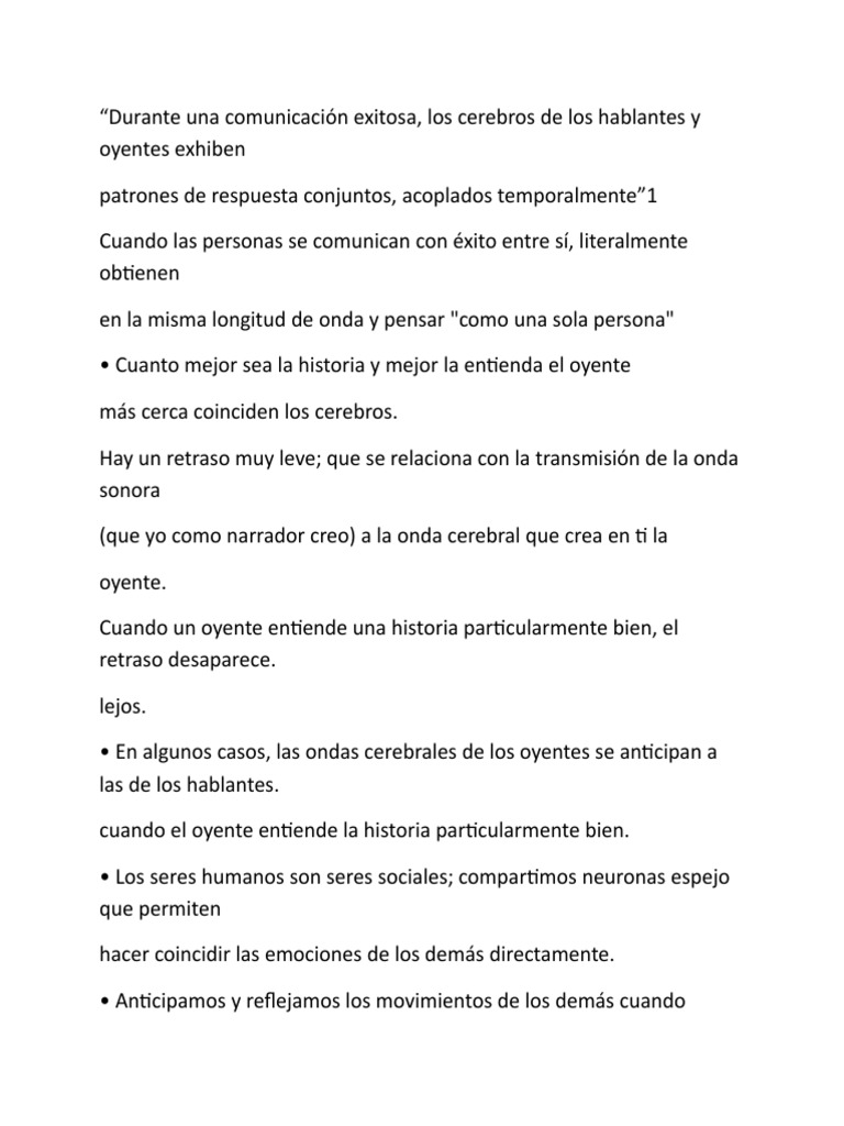 Story Telling DR David Snyder | PDF | Amor | Cerebro