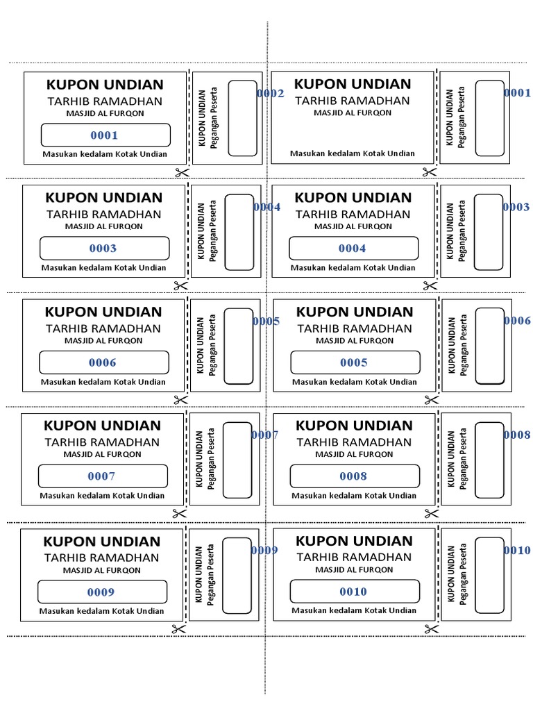 Desain Kupon Tarhib Ramadhan | PDF