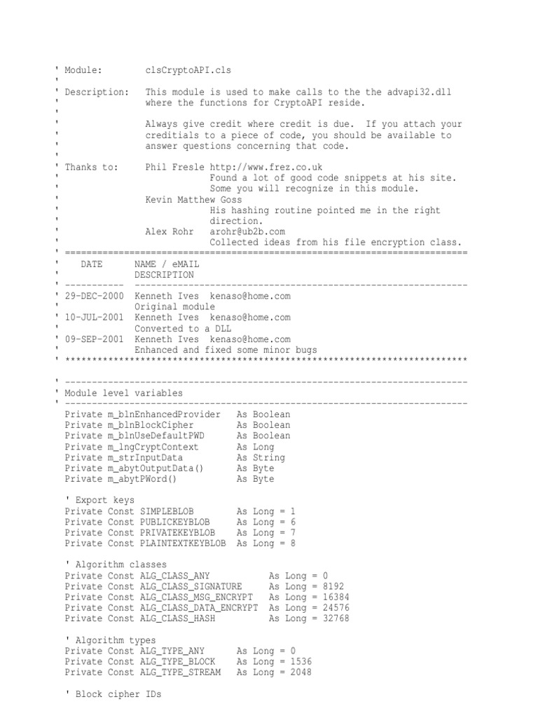 Crypt Class Pdf Key Cryptography String Computer Science