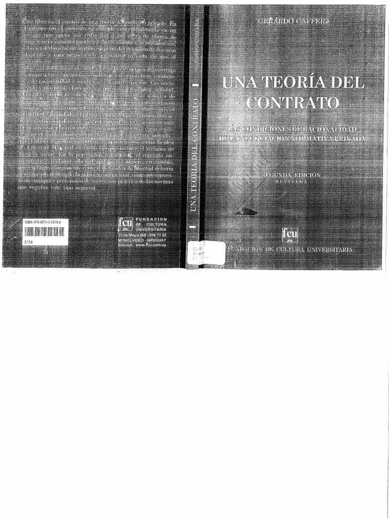 GERARDO CAFFERA - Teoría Del Contrato PDF | PDF