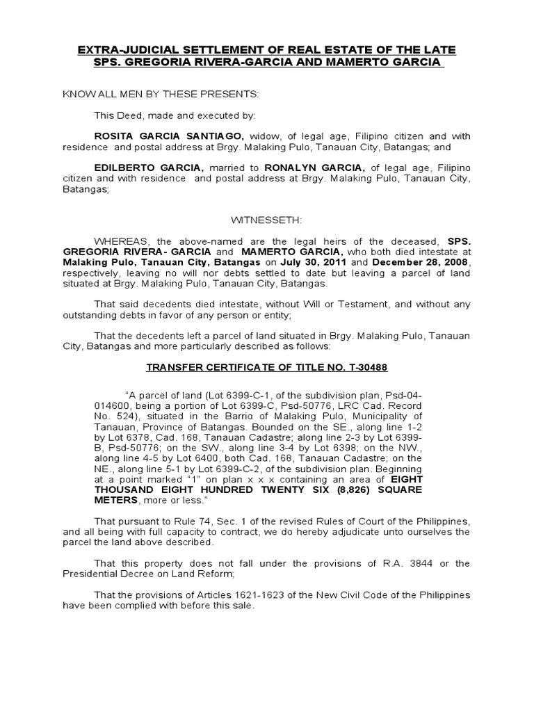 Ejs With Sale Gregioria 2 | PDF | Power Of Attorney | Deed