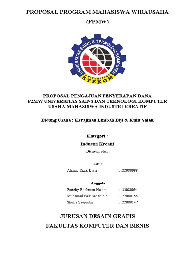 Proposal P2MW Kerajinan Limbah 2023 | PDF