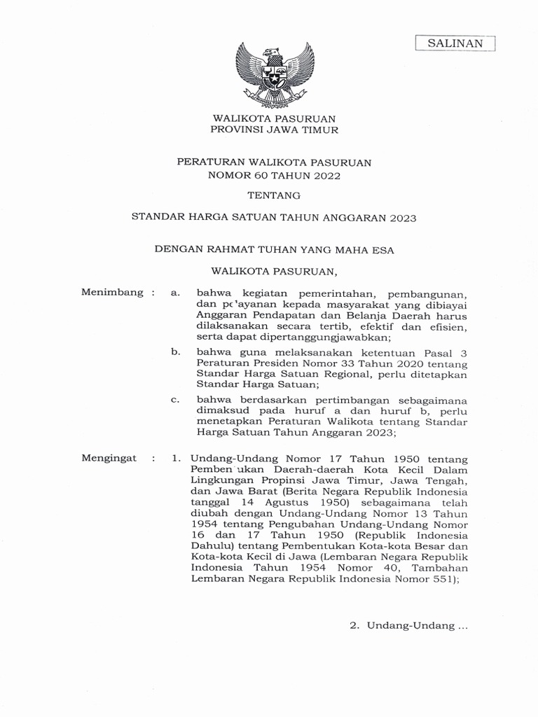 Perwal 93 TH 2022 - SSH 2023 | PDF | Komputer