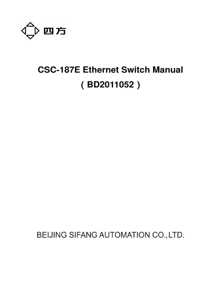 CSC-187E Ethernet Switch Manual | PDF | Electric Power Transmission ...