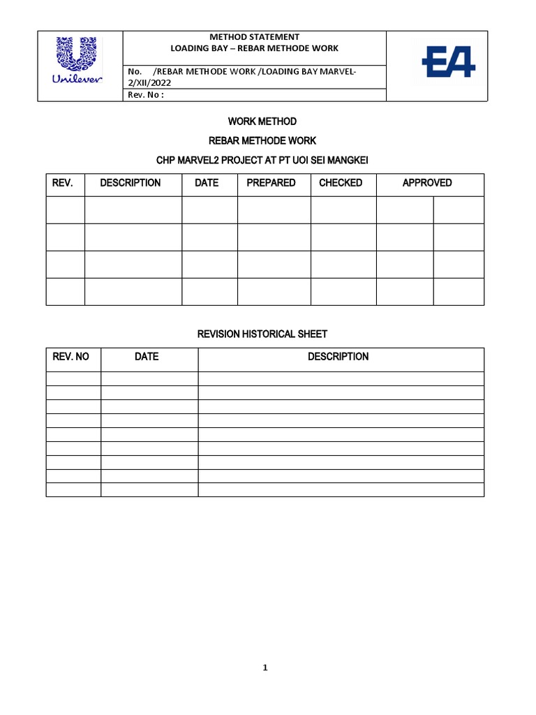 Work Methode Pembesian BMGP | PDF