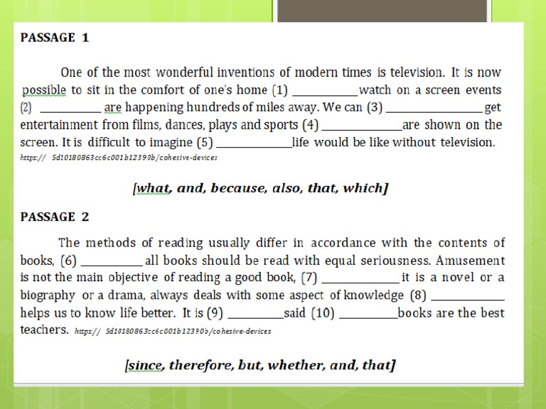 Cohesive Devices | PDF
