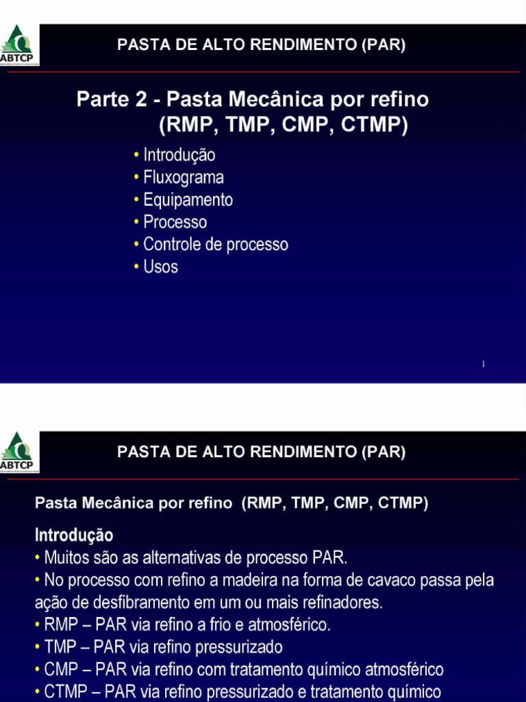 Processos de Pasta de Alto Rendimento | PDF