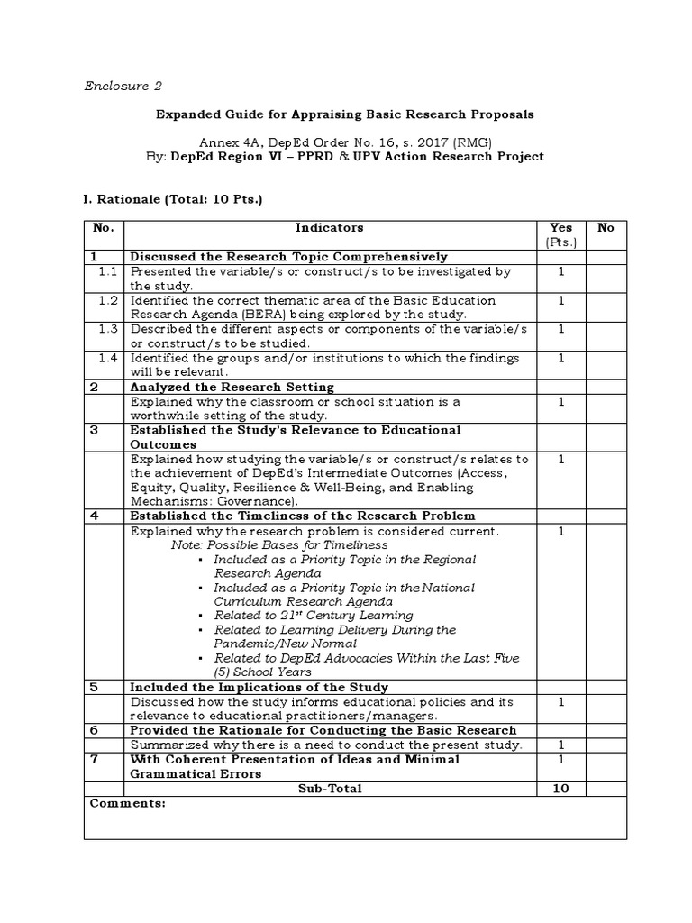 Basic Research Proposal Appraisal Guide | PDF | Data Analysis | Data