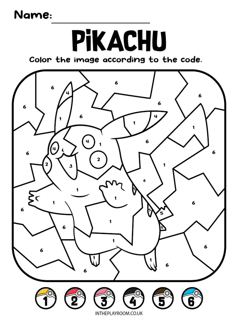 Pokemon Color by Number | PDF | Nintendo Franchises | Pokémon