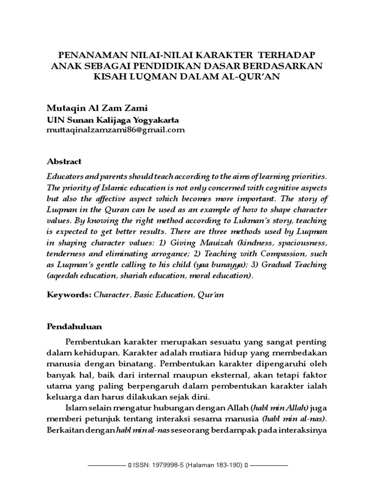 Abdi,+Mutaqin+Al+Zam+Zami Penanaman+Nilai | PDF