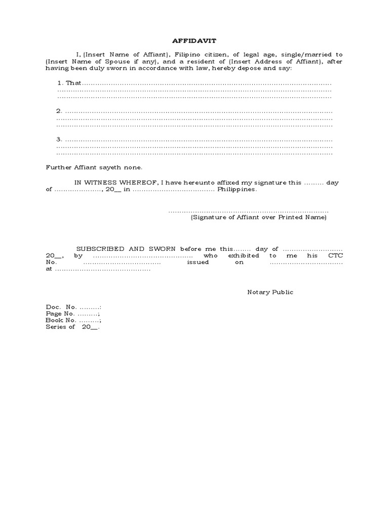 AFFIDAVIT | PDF | Affidavit | Public Law