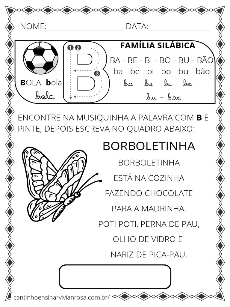 Atividades Familias Silabicas B C D F G H | PDF | Linguística | Fonética