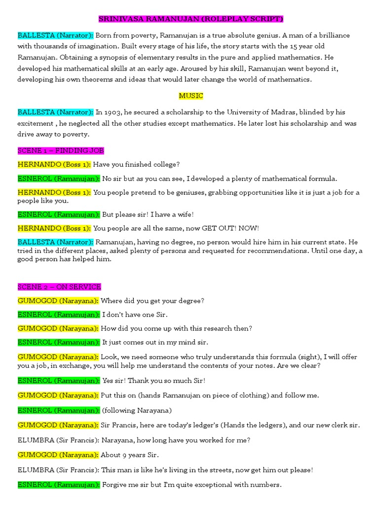 SCRIPT For Drama | PDF