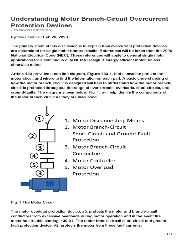 Motor Branch-Circuit Protection Explained | PDF | Fuse (Electrical ...