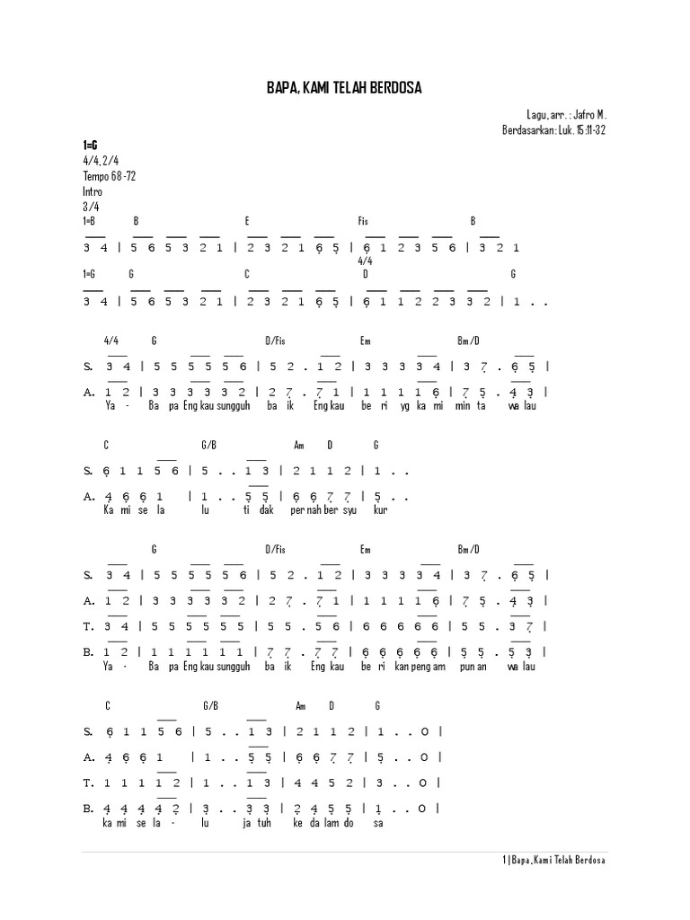 Bapa, Kami Telah Berdosa | PDF
