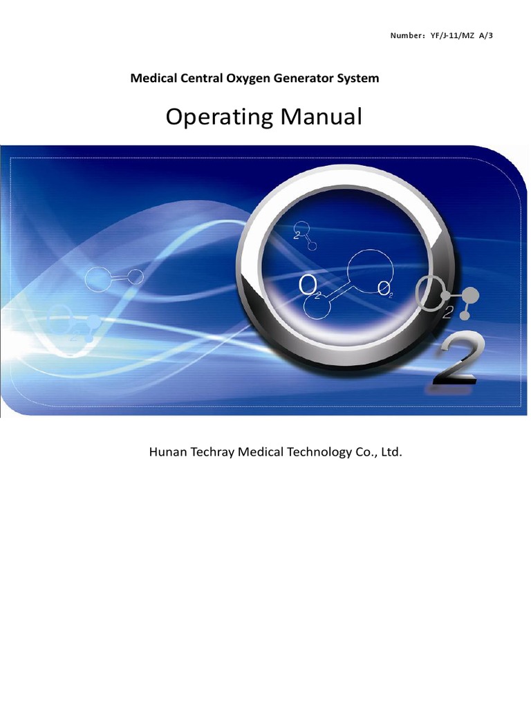 Medical Oxygen Generator Manual | PDF | Valve | Adsorption