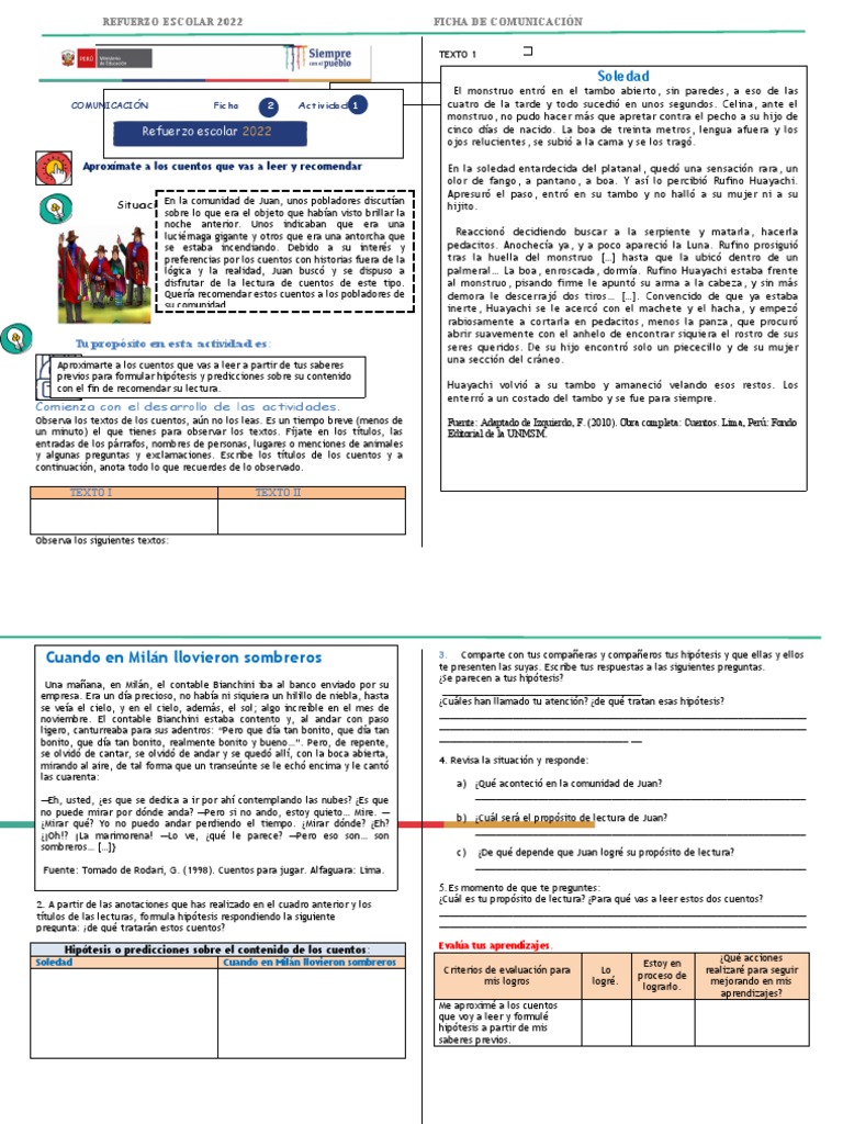 Ficha Ii - Comunicación | PDF | Evaluación | Cognición