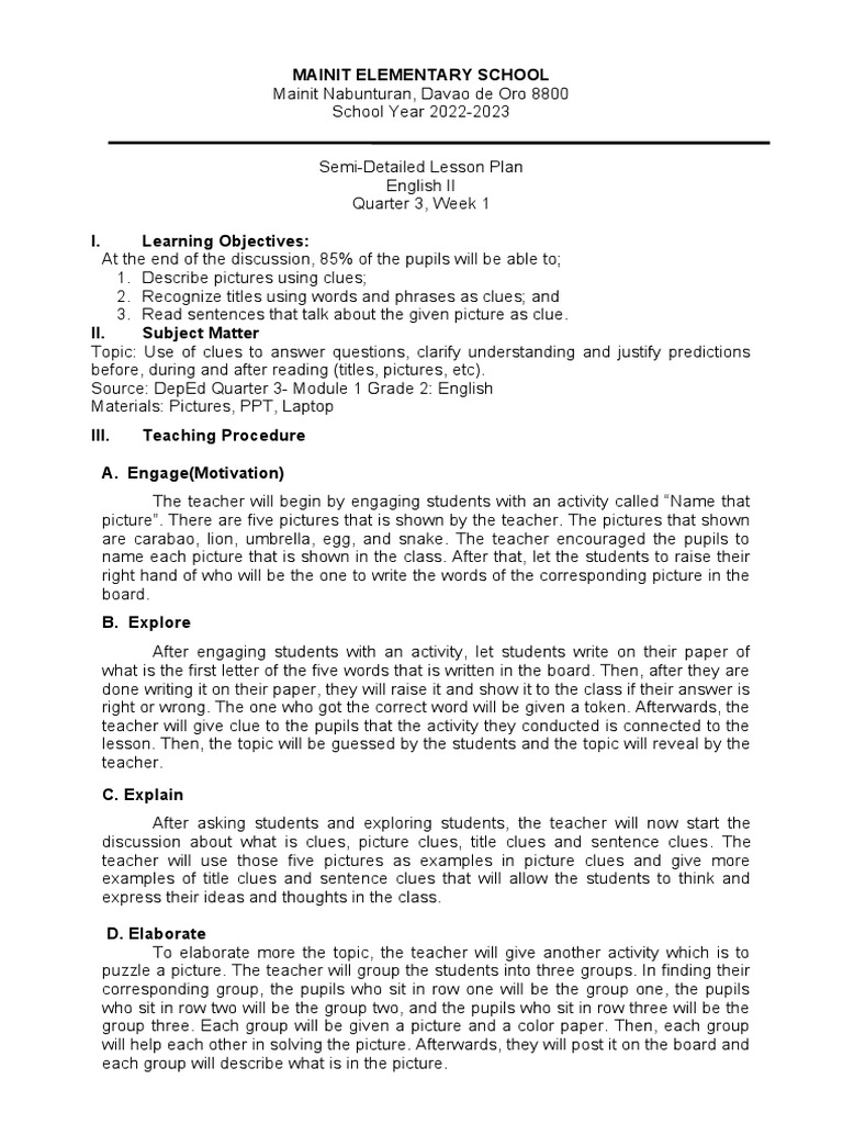 Module 1 | PDF | Teachers | Lesson Plan