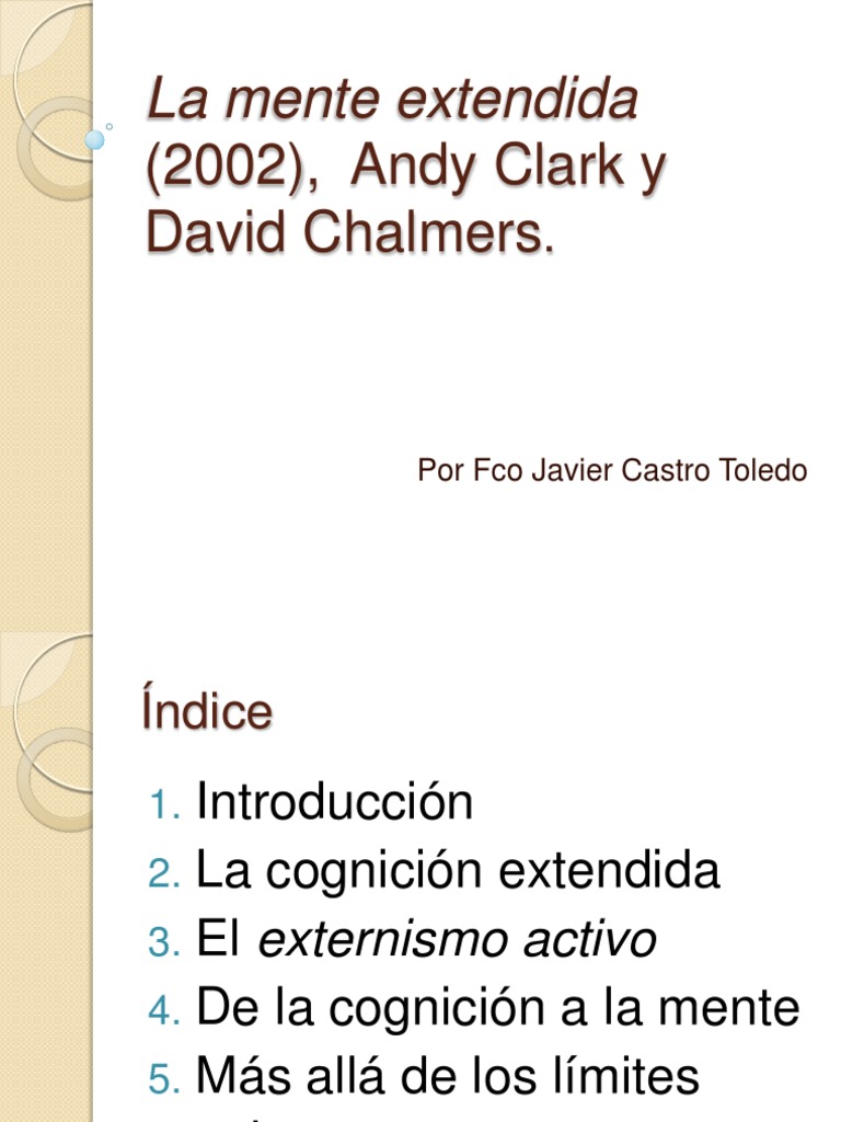 La Mente Extendida 2002 Andy Clark COMPA | PDF | Mente | Memoria