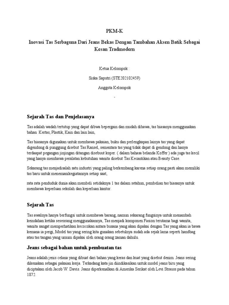 Ide PKM-K Swu 2022 | PDF