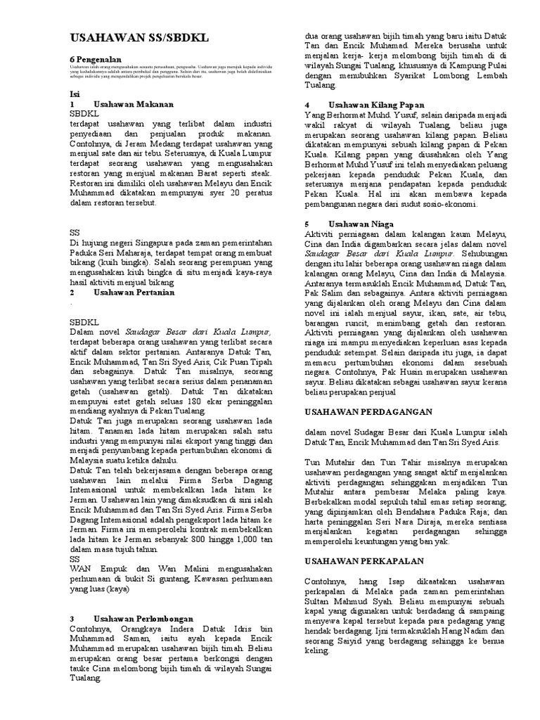 KMK Sem 2 Usahawan | PDF