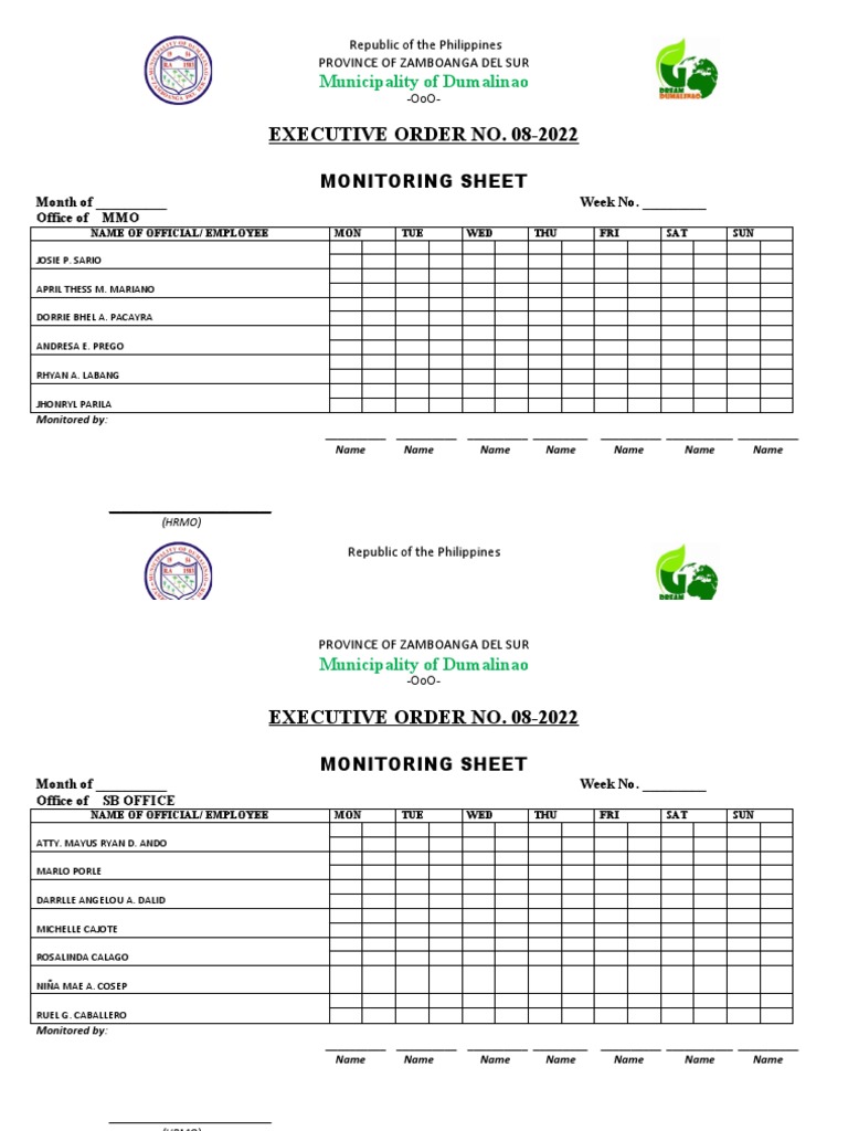 HR Monitoring Sheet | PDF