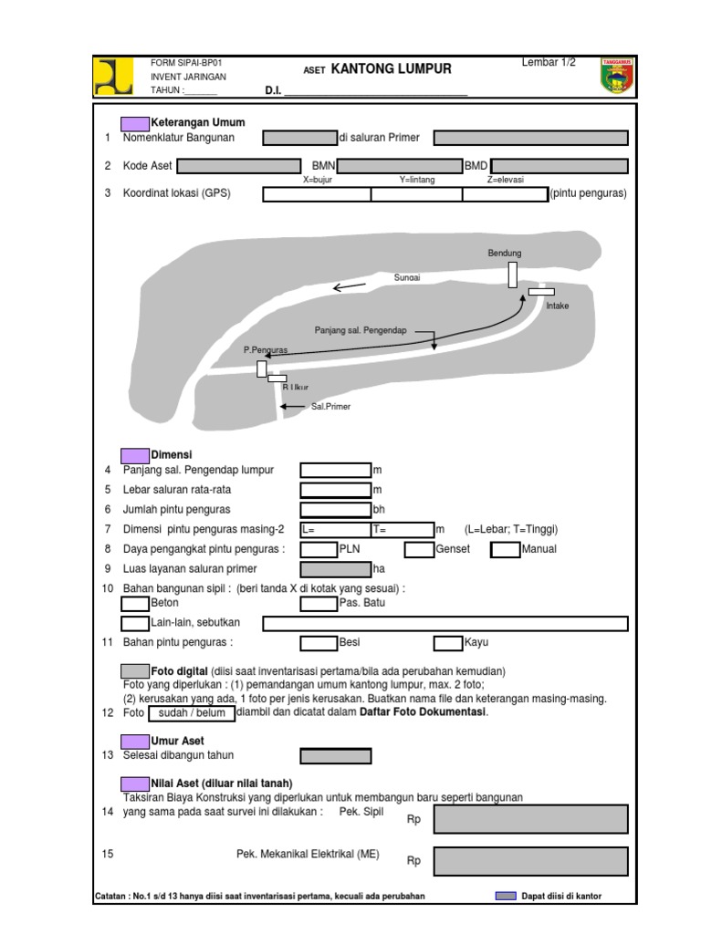 Form Inventarisasi Jaringan Sipai-BP01 | PDF