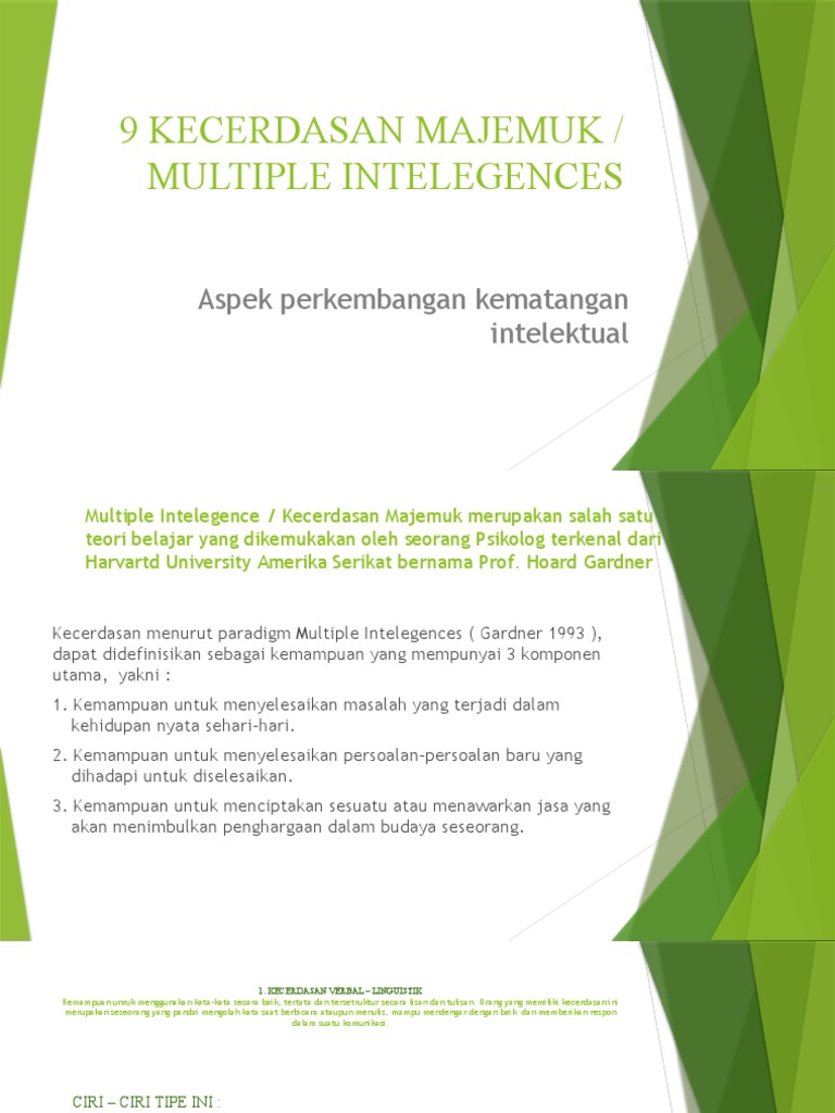 9 Kecerdasan Majemuk | PDF