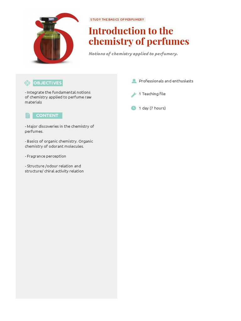 Chemistry Basics for Perfumery | PDF | Self-Improvement | Science ...
