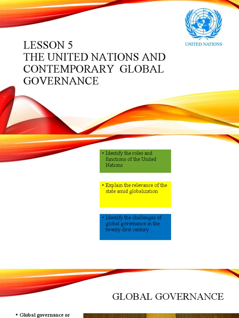 UN's Role in Global Governance Today | PDF | United Nations ...