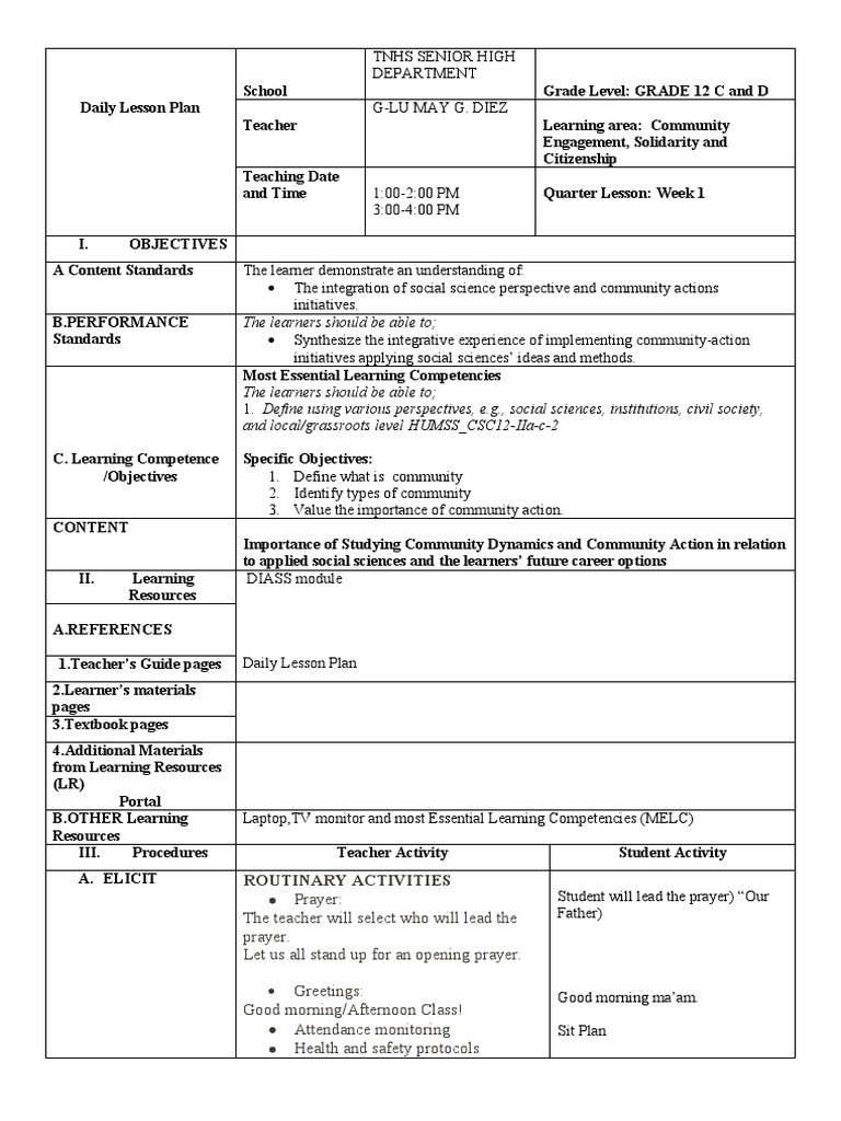 DLP#1 CSC | PDF | Community | Learning