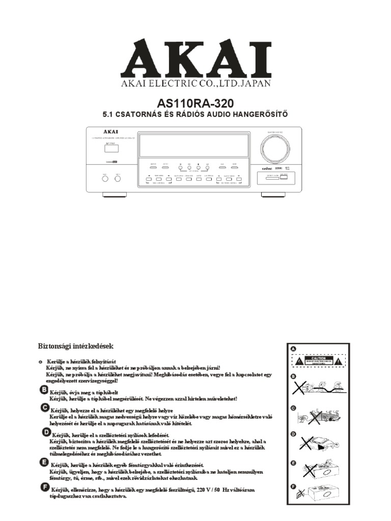 AKAI-AS110RA-320-HU-MANUAL | PDF
