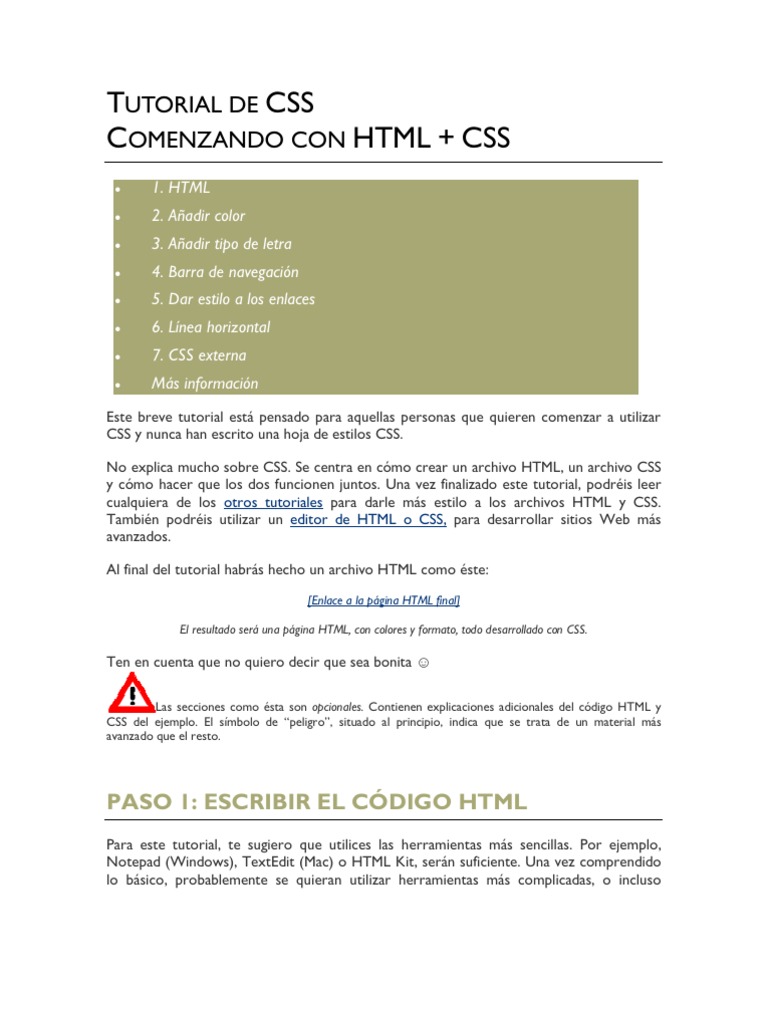 Tutorial de CSS | PDF