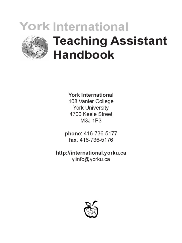 York International Teaching Assistant Guide | PDF | Teaching Assistant ...