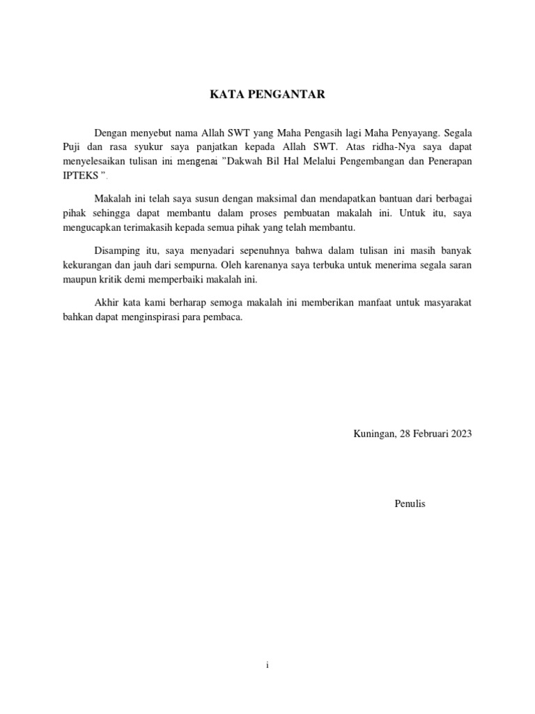 Makalah Dakwah Bil Hal Melalui Pengembangan Dan Penerapan IPTEKS | PDF Makalah Dakwah Bil Hal Melalui Pengembangan Dan Penerapan IPTEKS | PDF