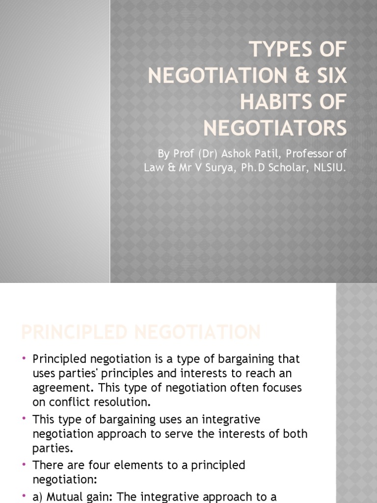 Types of Negotiation | PDF | Negotiation | Bargaining