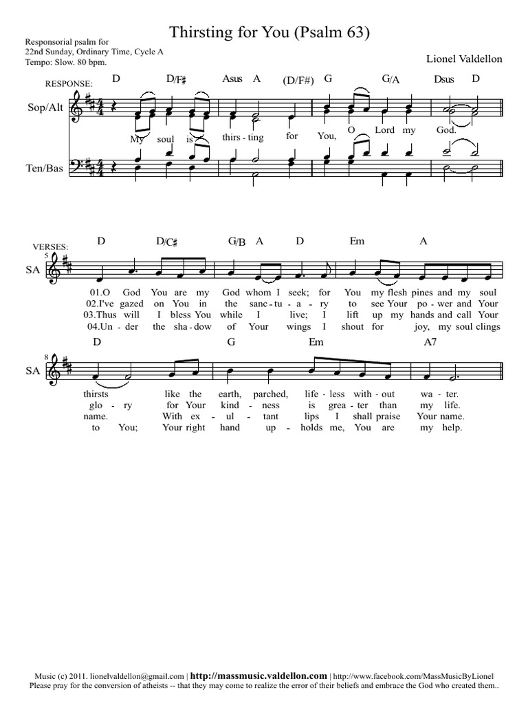 Thirsting For You (Psalm 63) | PDF