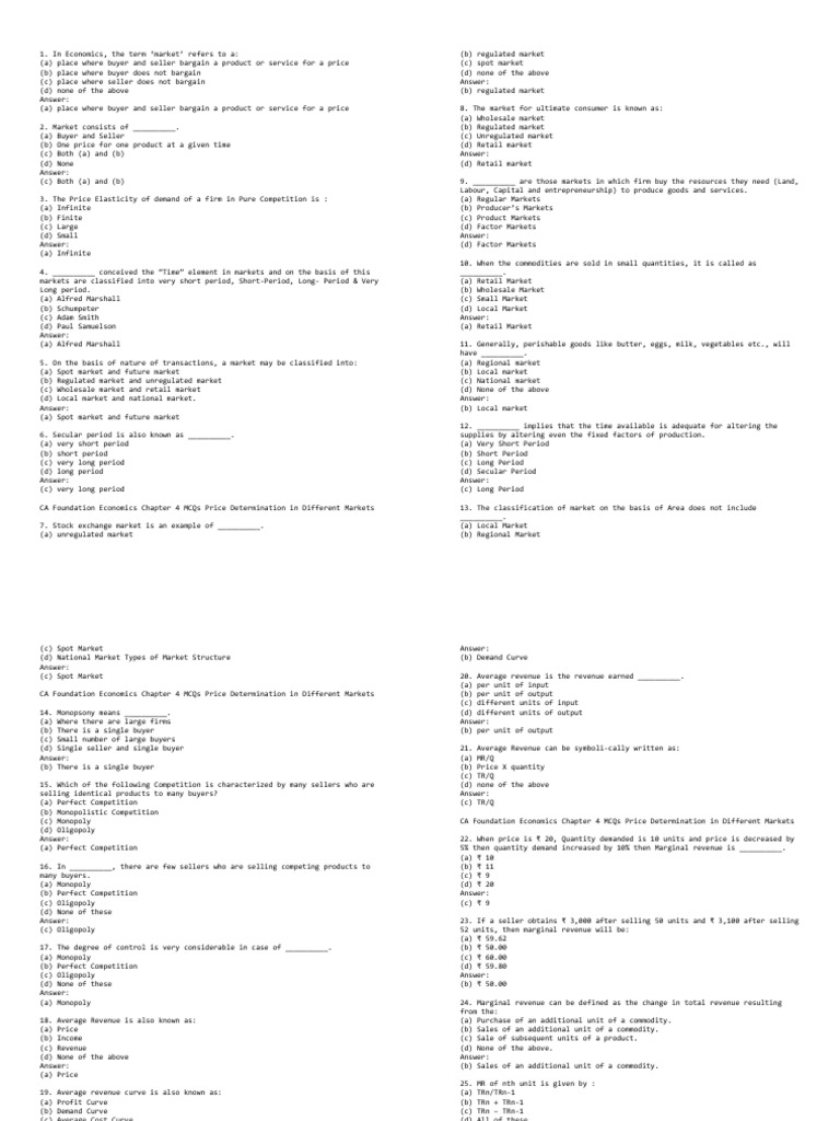 Price Determination 2 | PDF | Economic Equilibrium | Monopoly