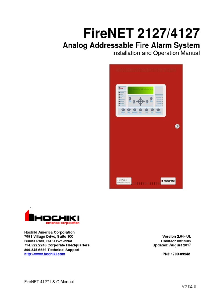 FireNET 4127 Manual | Download Free PDF | Manufactured Goods | Equipment