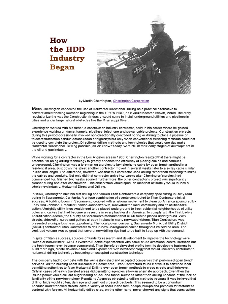 Martin Cherrington: HDD Pioneer | PDF | Deep Foundation