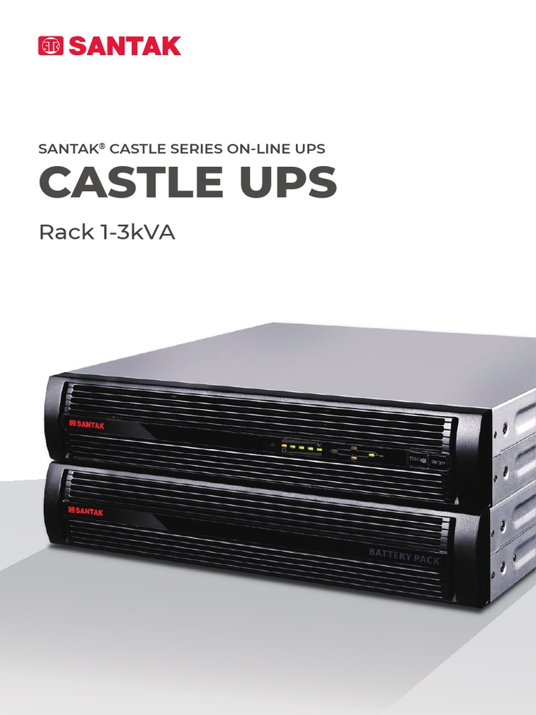 Santak Castle Series Rack Type UPS | PDF | Power Supply | Battery Charger