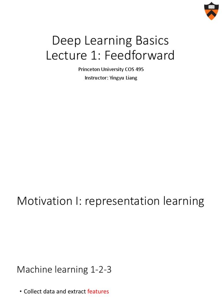 Deep Learning Basics Lecture 1 Feedforward | PDF | Algorithms | Computer Programming