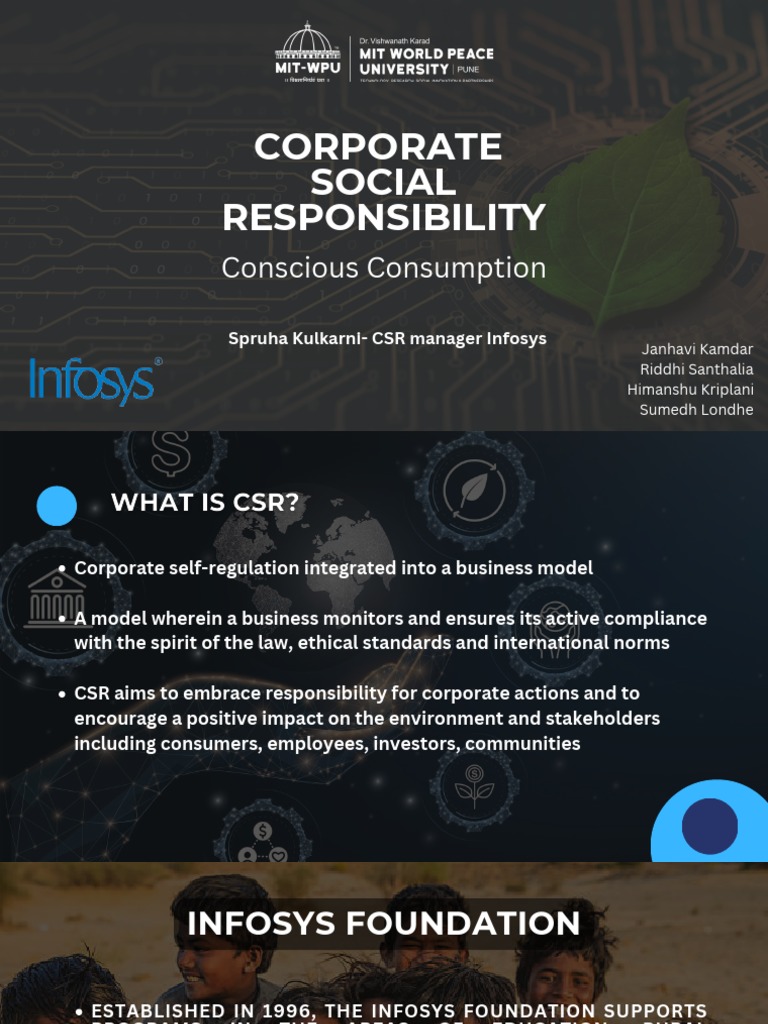 CC Infosys | PDF | Corporate Social Responsibility | Economies