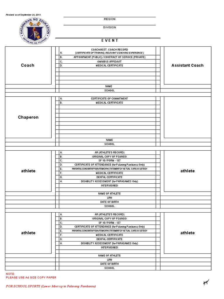 Athlete Documentation Requirements Guide | PDF | Evidence